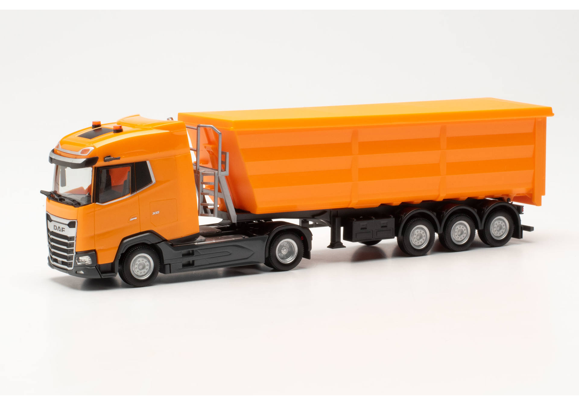 DAF XG Stahlrundmulden Sattelzug Kommunalorange 316941 daf-xg-stahlrundmulden-sattelzug-kommunalorange-316941