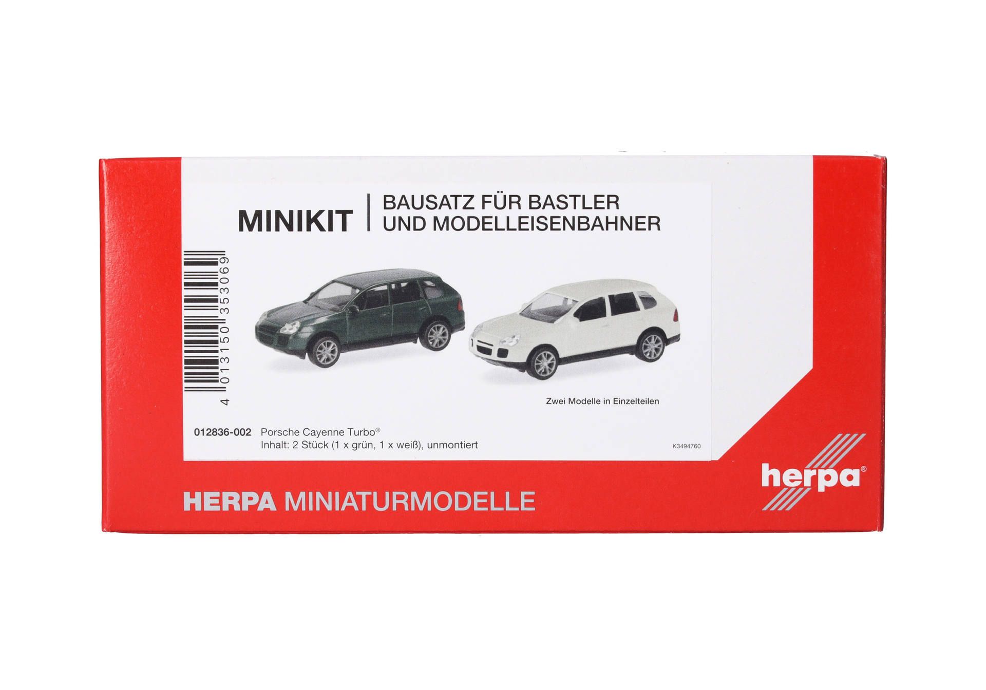 Herpa MiniKit: Porsche Cayenne Turbo, british racing green/sand white ...