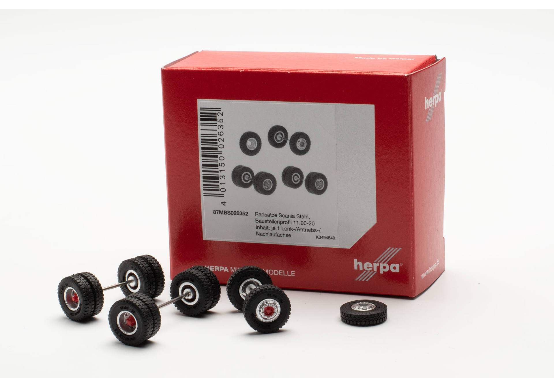 Accessory MBS wheel-set Scania Vabis steel, tyres 11.00-20 construction ...