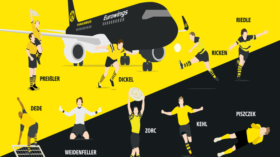 For BVB fans: The BVB Fan Airbus as an airplane model